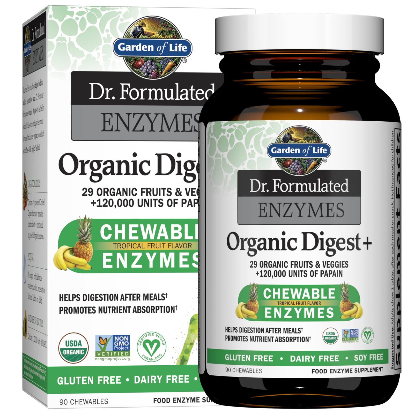 Enzymes Digestives Biologiques Garden Of Life 90 Croquables Vivre Enzymes Digestives Biologiques Garden Of Life 90 Croquables Vivre
