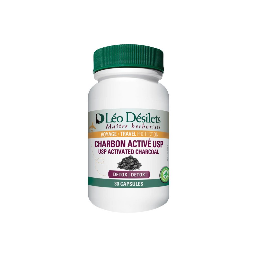 Charbon Activé USP Détox Léo Désilets / 30 capsules - Vivre En Santé