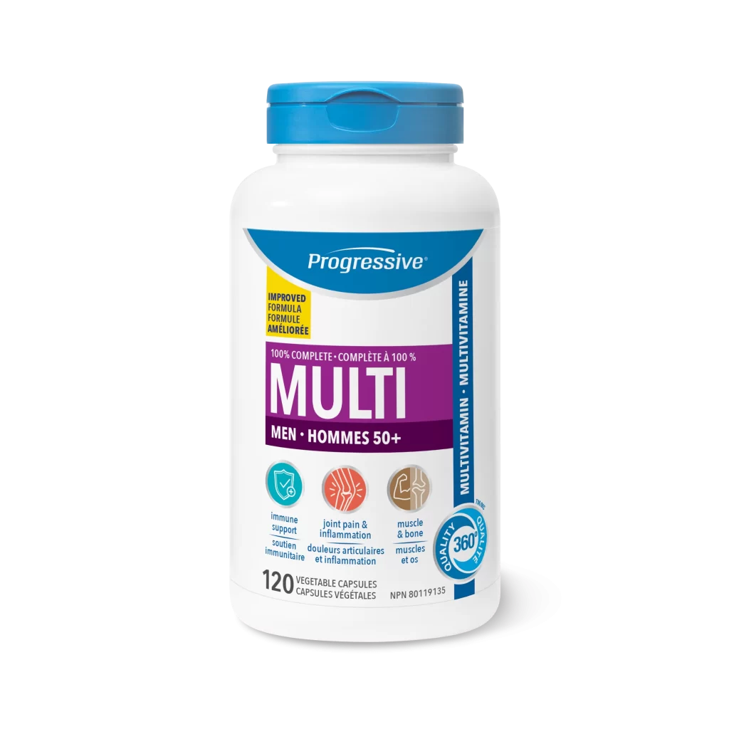 Multivitamines/Minéraux Hommes Adultes 50 ans+ Progressive / 120 ...